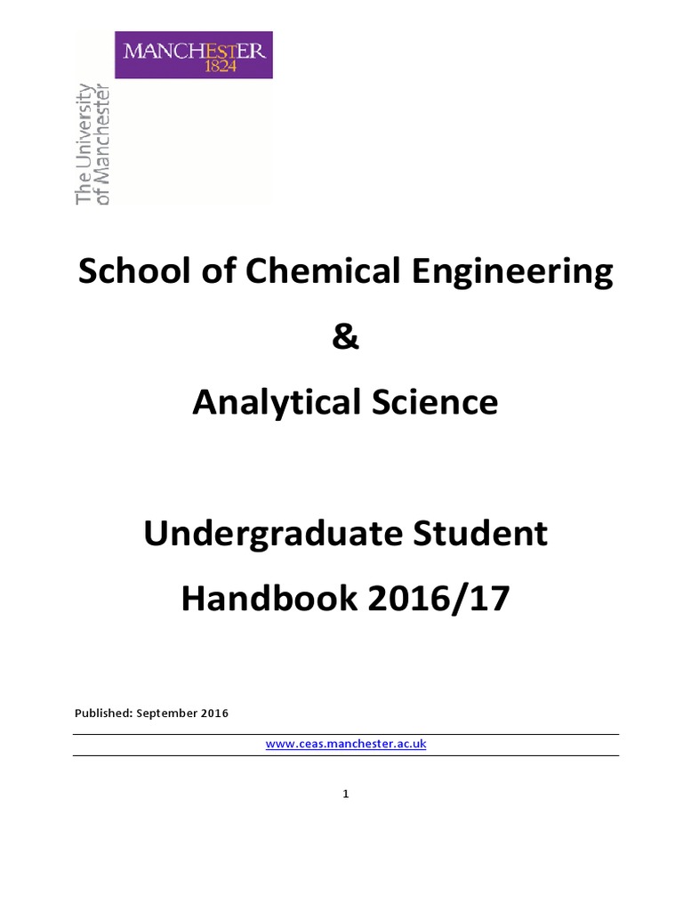 UG Handbook 2016 - Final | PDF | Chemical Engineering | Engineering