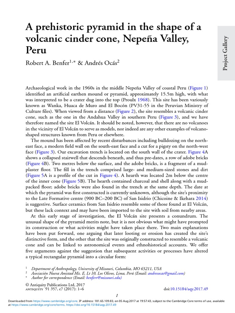 A Prehistoric Pyramid in The Shape of A Volcanic Cinder Cone, Nepeña ...