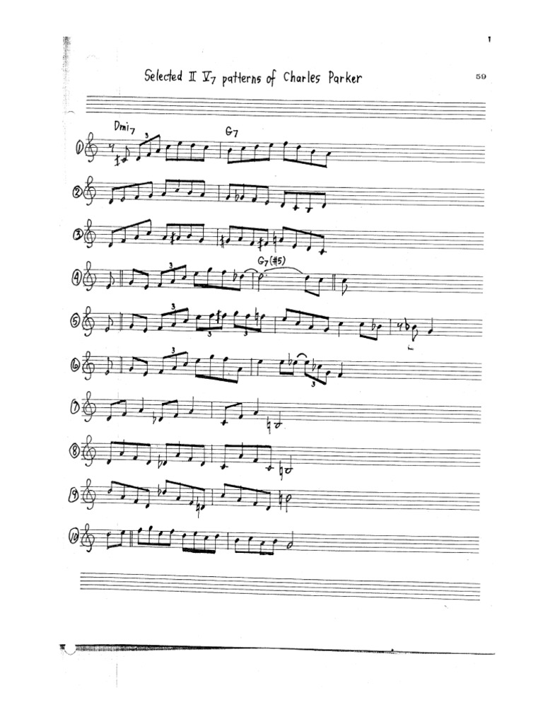 Charlie Parker Patterns | PDF
