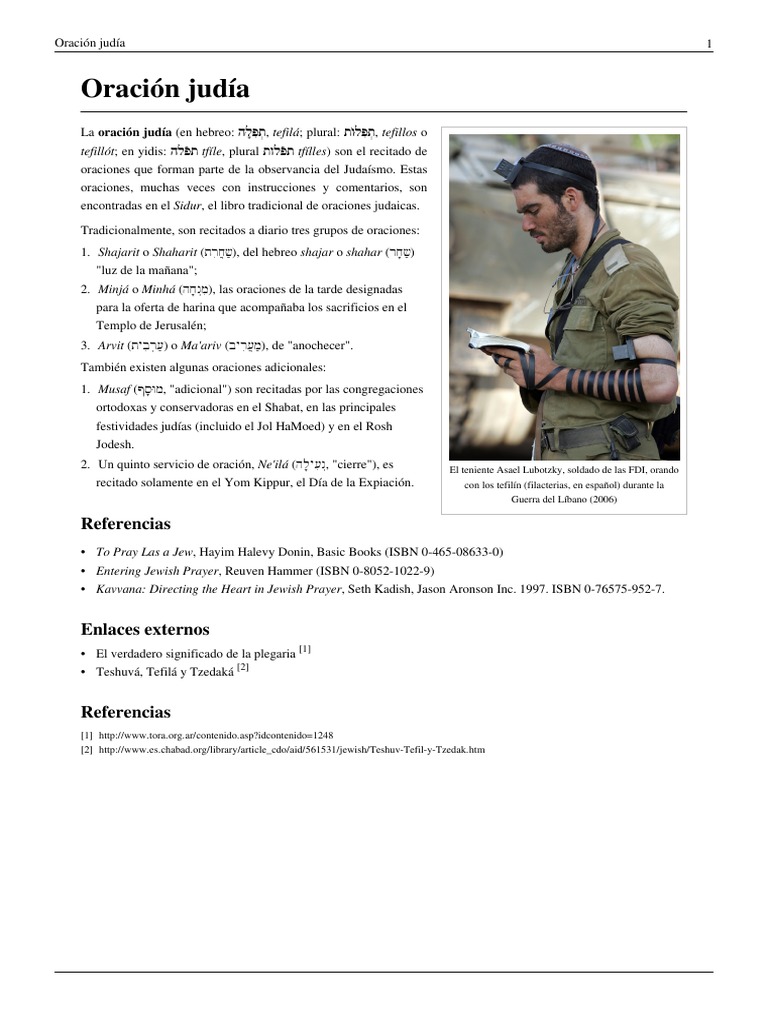 Tefilat Haamidá o Oracion de Pie o Shmoná Esré o Las Dieciocho ...