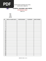 PTA Meeting Attendance Sheet Template | PDF