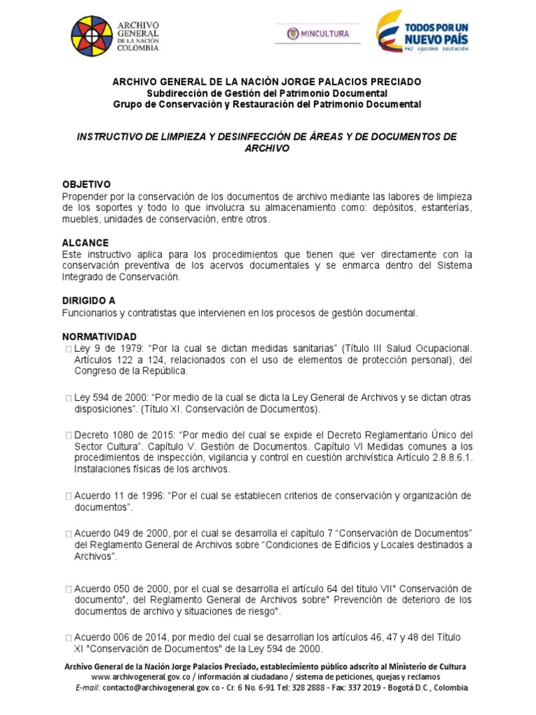 Instructivo de Foliacion de Documentos AGN | PDF | Agua | Residuos