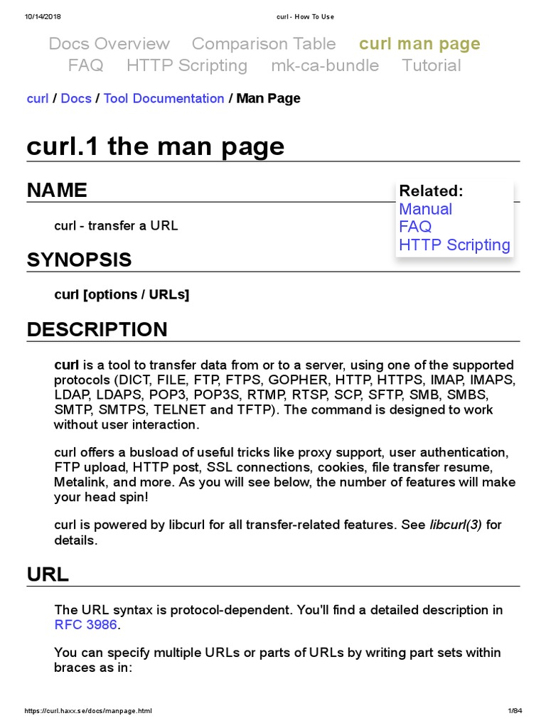 Curl - How To Use | PDF | File Transfer Protocol | Http Cookie