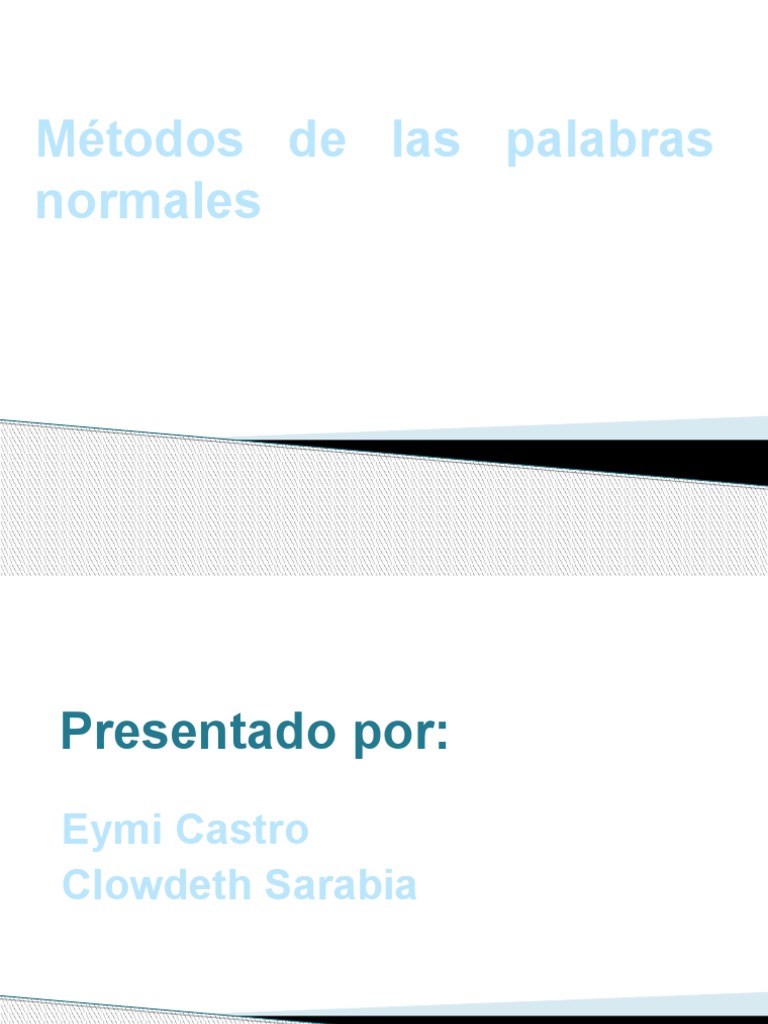 Métodos de Las Palabras Normales | PDF | Palabra | Aprendizaje