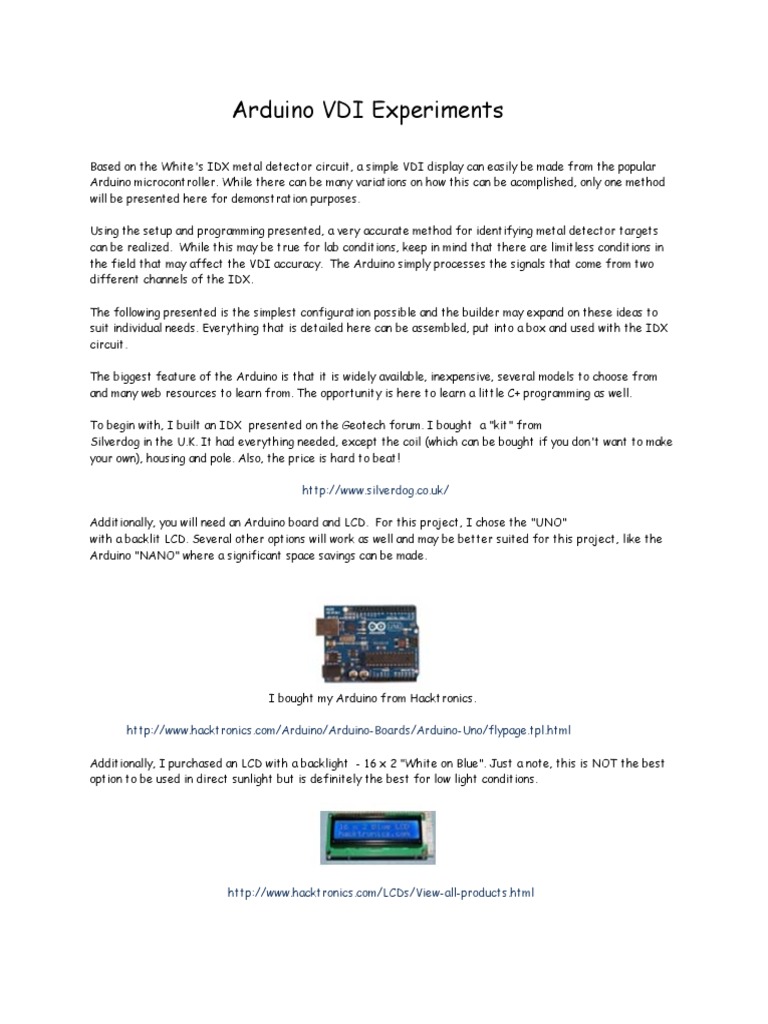 Arduino VDI Experiments | Download Free PDF | Computer Engineering ...