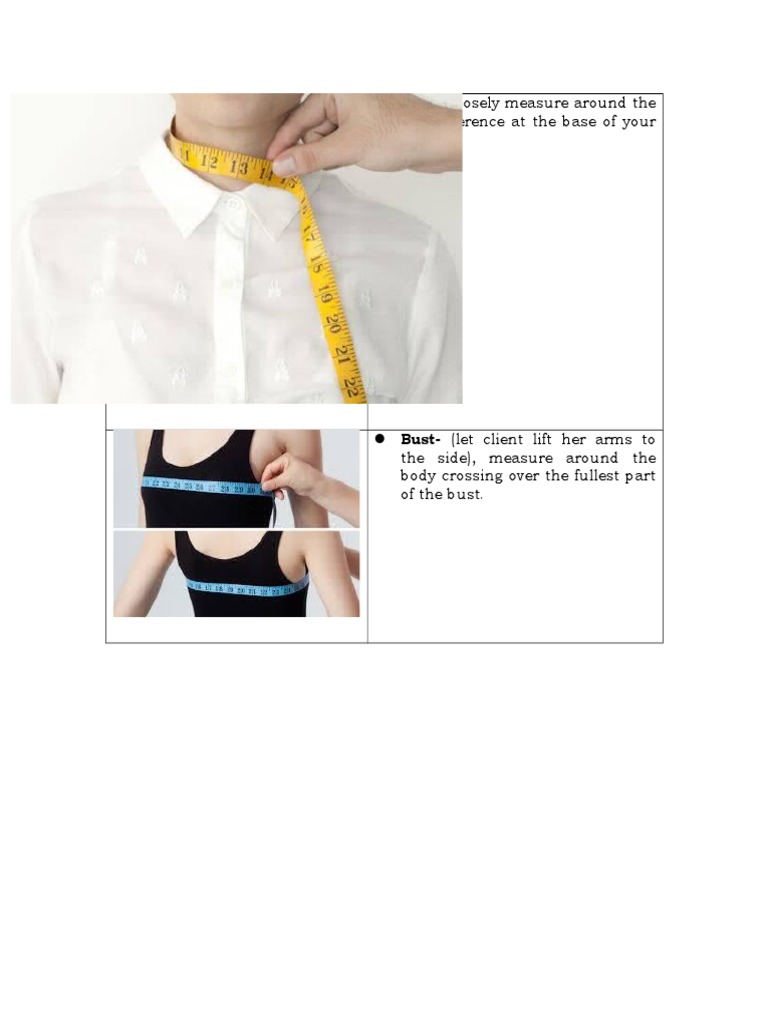 Body Measurement Guide for Tailoring | PDF
