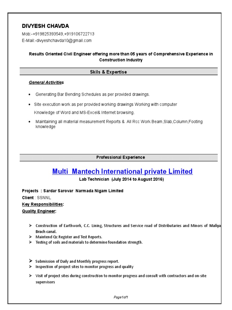 Multi Mantech International Private Limited: Divyesh Chavda | PDF ...