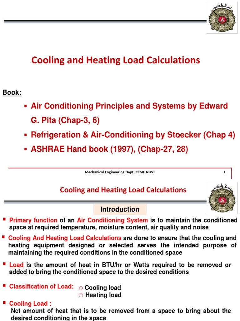 Heating & Cooling Loads | PDF | Hvac | Air Conditioning