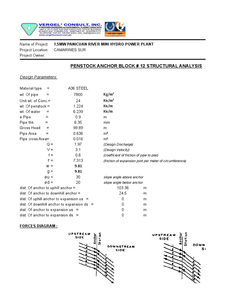 Anchor Block Calculation | PDF | Continuum Mechanics | Physics