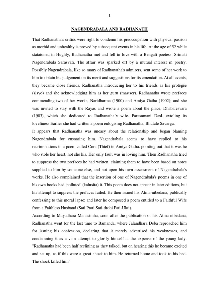 Nagendrabala and Radhanath | Download Free PDF | Poetry