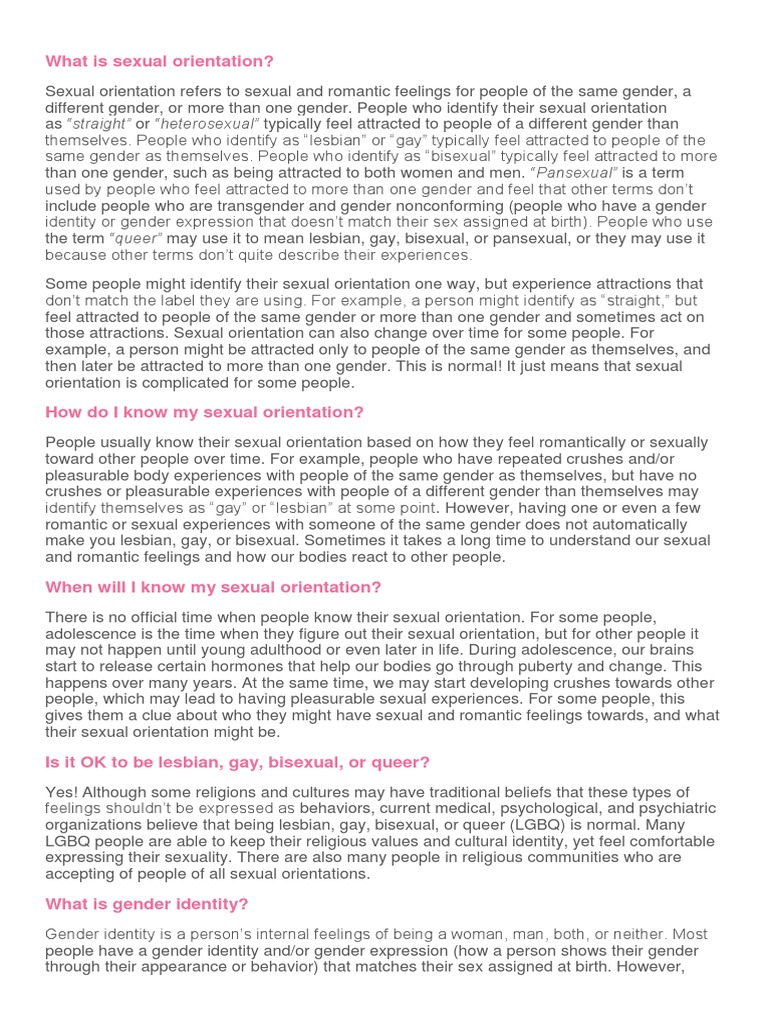 What Is Sexual Orientation? | PDF | Interpersonal Relationships | Sexology