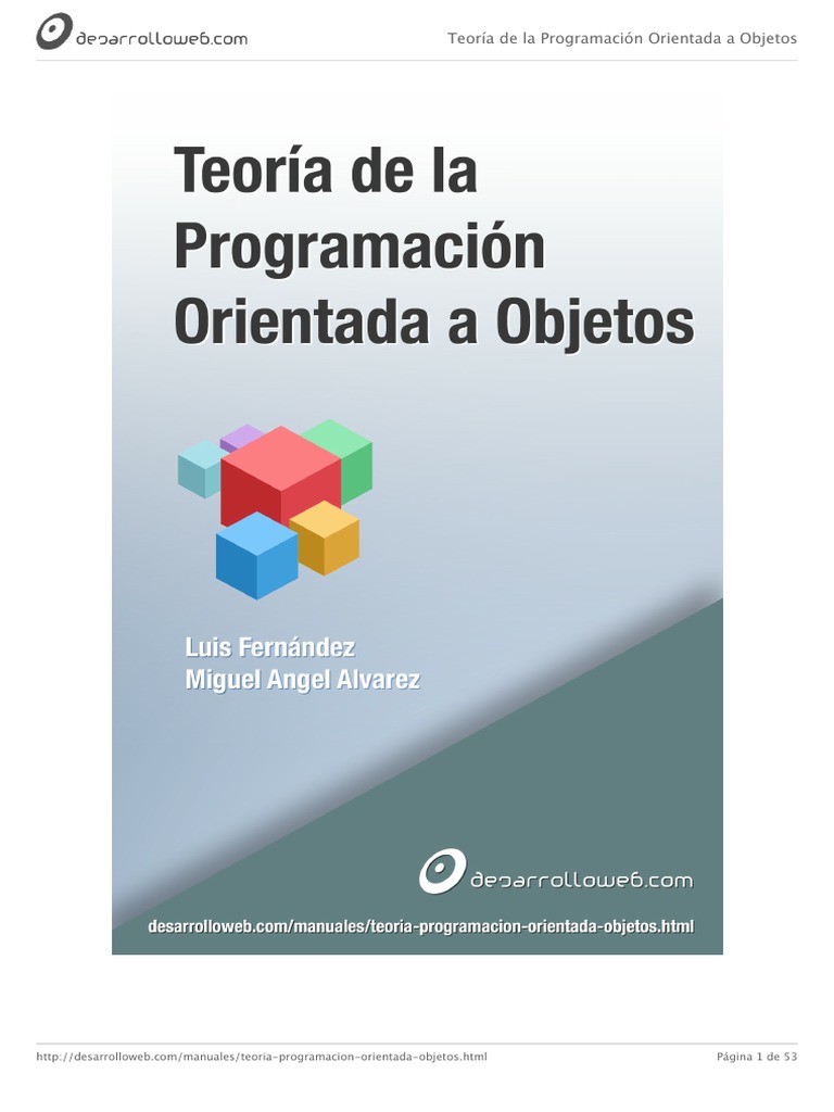 Teoria Programacion Orientada Objetos | PDF | Programación orientada a objetos | Objeto ...