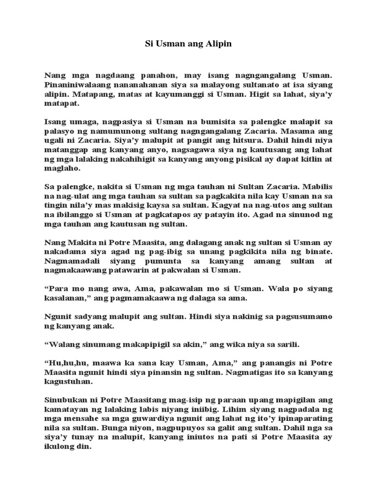 Si Usman Ang Alipin | PDF