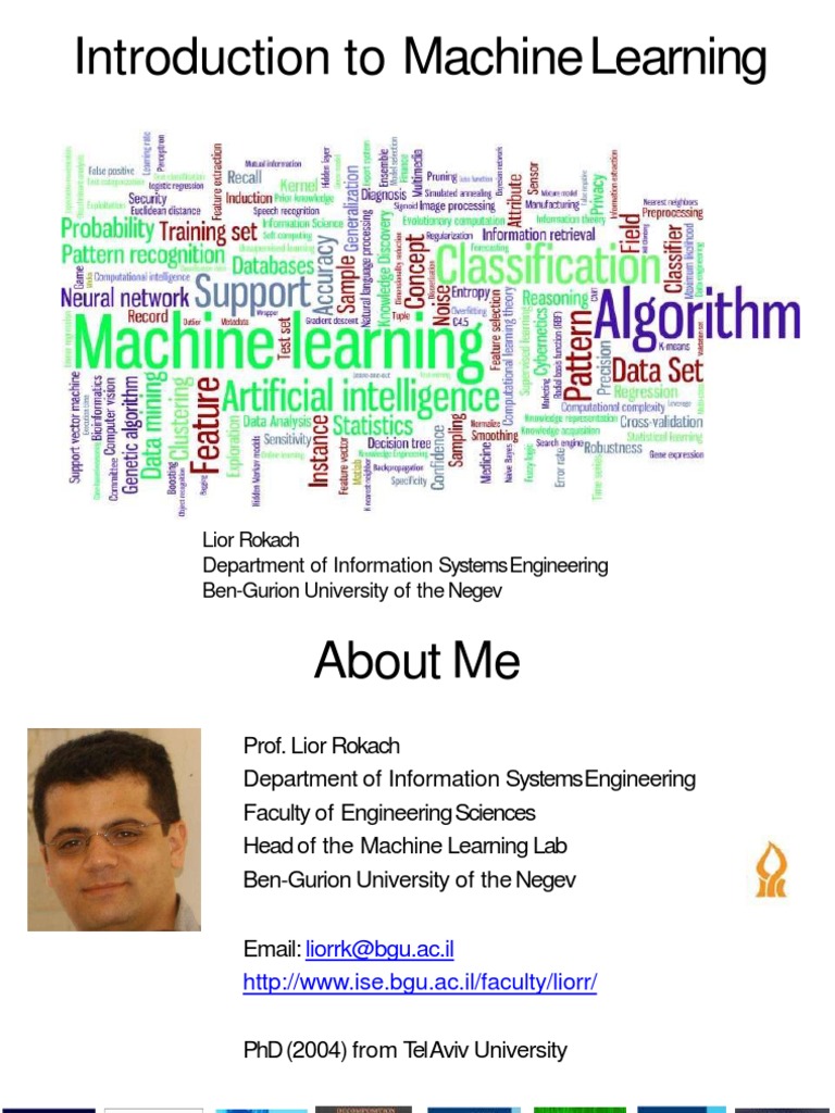Introduction to Machine Learning by Lior Rokach | PDF | Statistical ...