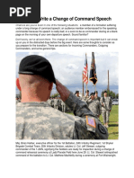 Company-Level Change of Responsibility Ceremony Script | PDF | Sergeant ...