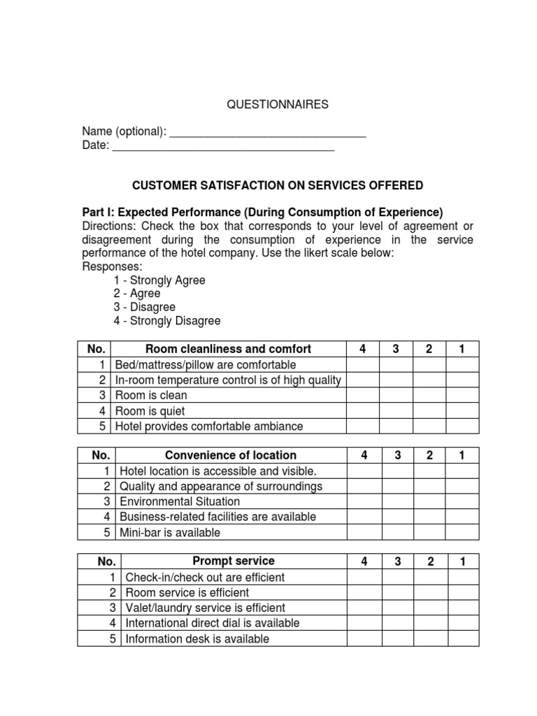 Measuring Customer Satisfaction: A Comprehensive Hotel Service ...