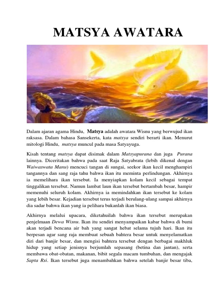 Matsya Awatara | PDF