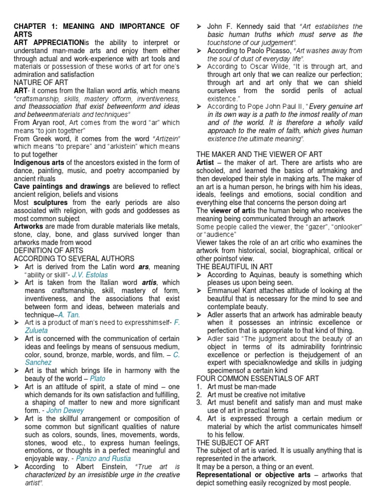 Art Appreciation Reviewer | PDF | Oil Painting | Visual Arts