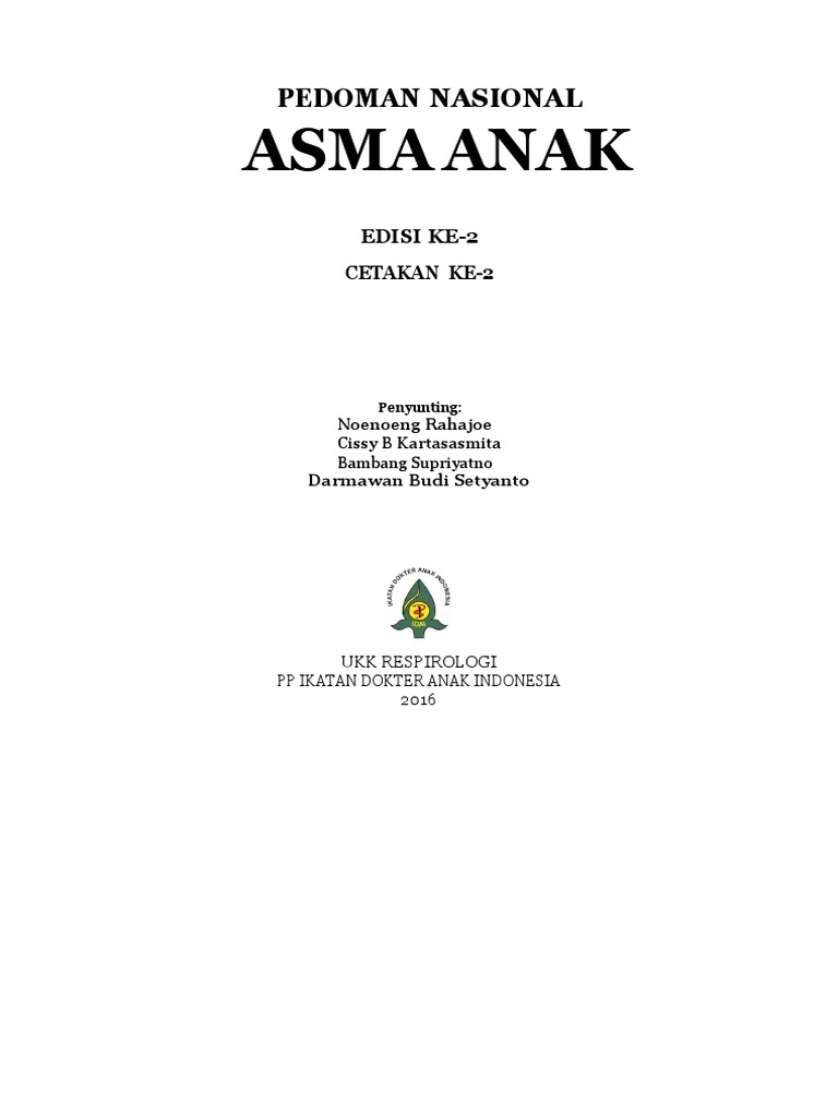 Pedoman Asma Anak IDAI Edisi Kedua | PDF