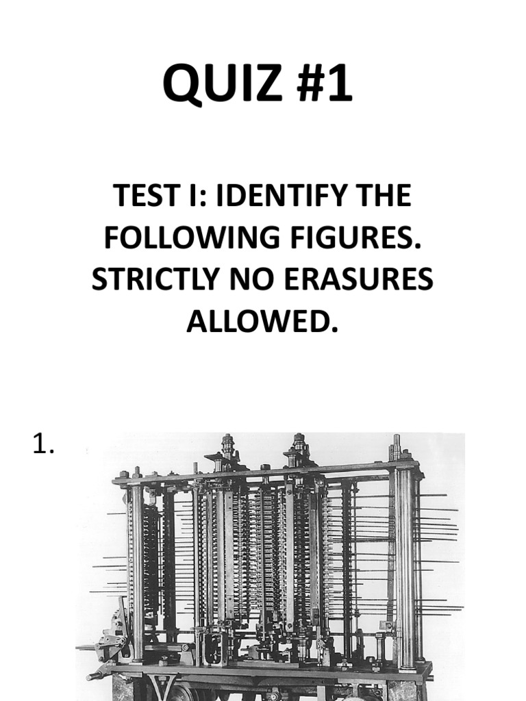Quiz #1: Test I: Identify The Following Figures. Strictly No Erasures ...