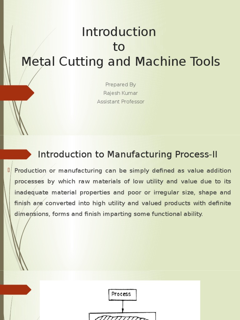 Introduction To MCMT PPT (Autosaved) | PDF | Machining | Machine Tool