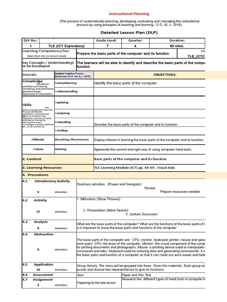 DLP | PDF | Educational Technology | Lesson Plan