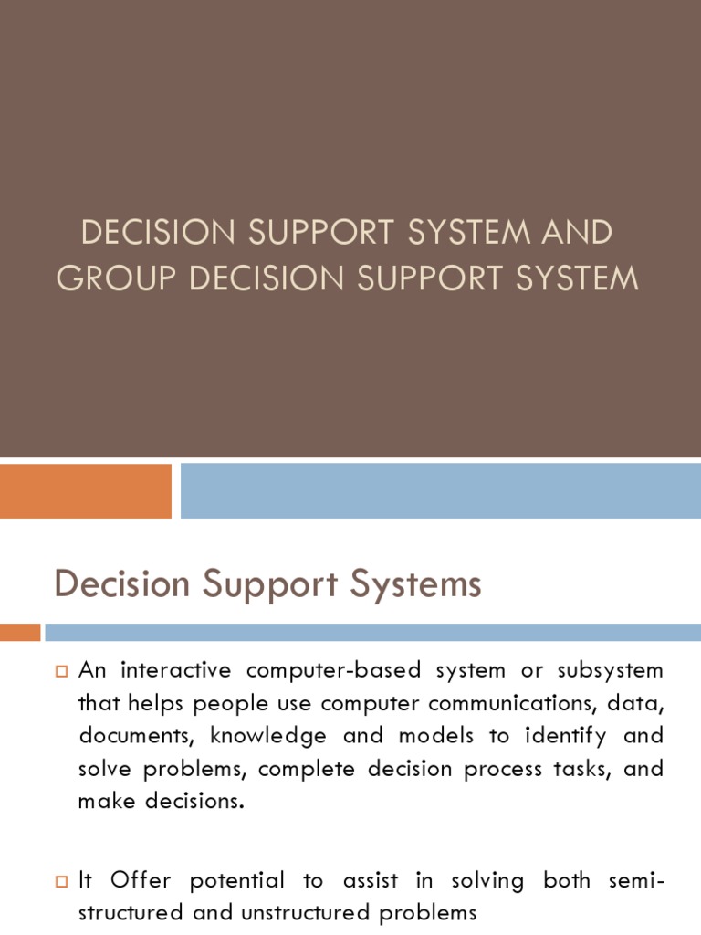 Decision Support System | PDF | Decision Support System | Databases