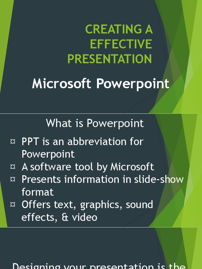 Creating A Effective Presentation | PDF