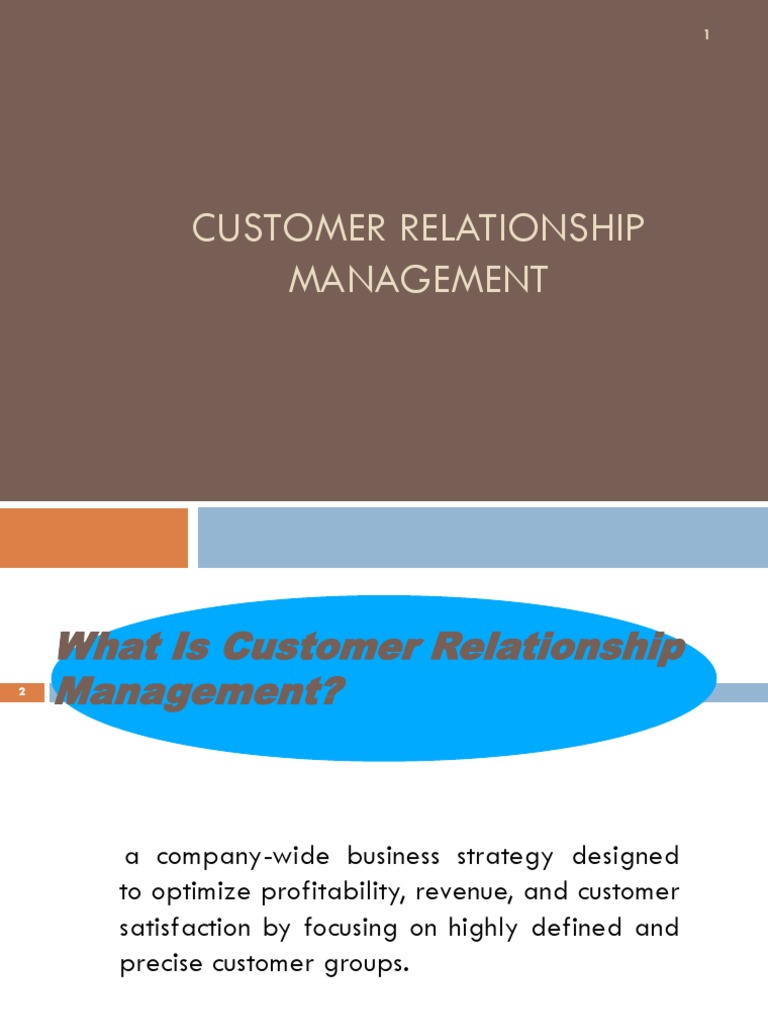 Customer Relationship Management | PDF | Marketing | Supply Chain