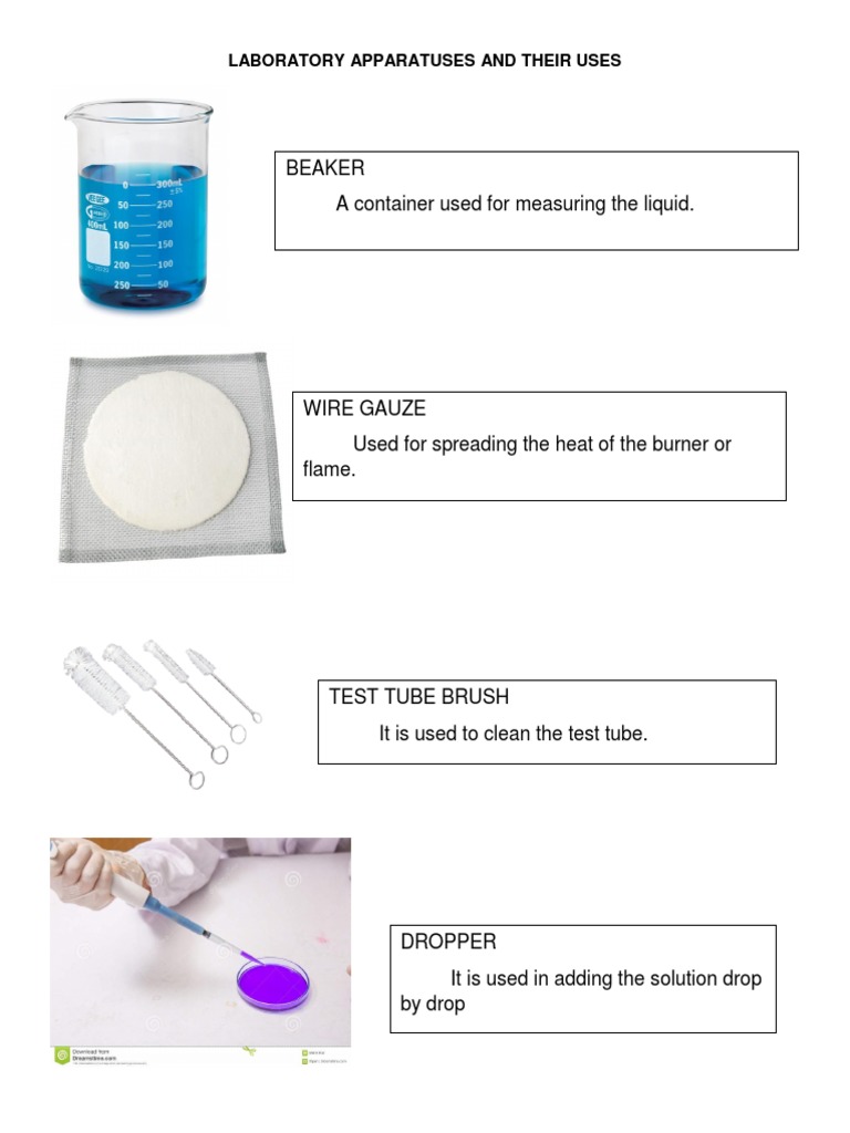 Laboratory Apparatuses and Their Uses | PDF