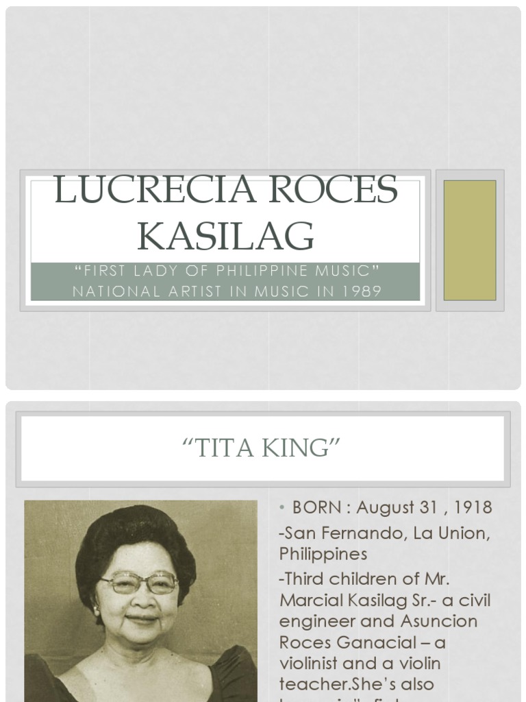 Lucrecia Roces Kasilag | PDF | Performing Arts | Entertainment