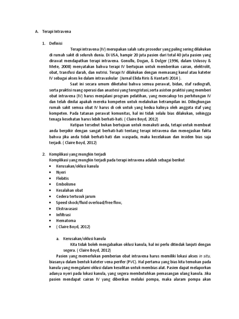 Panduan Terapi Intravena | PDF