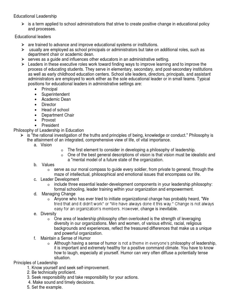 Educational Leadership | PDF | Leadership | Goal