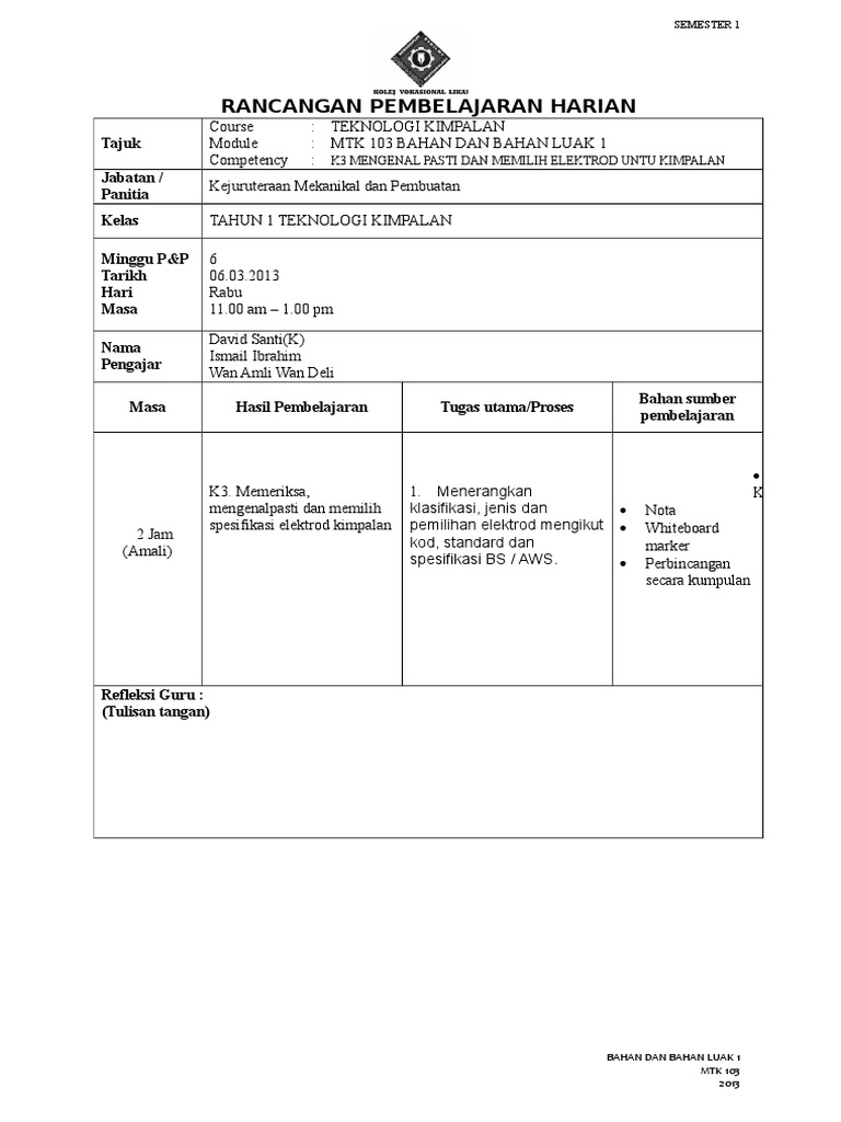 Format RP MTK 103 | PDF