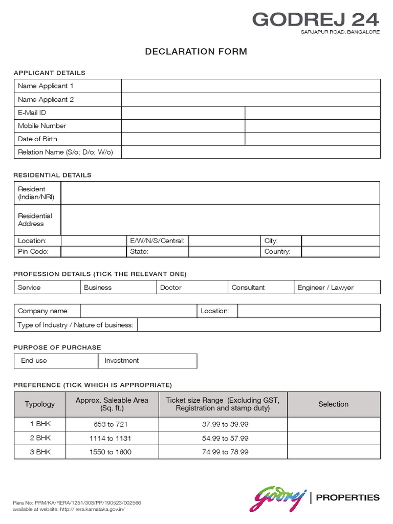 Declaration Form: Applicant Details | PDF | Cheque | Business (General)