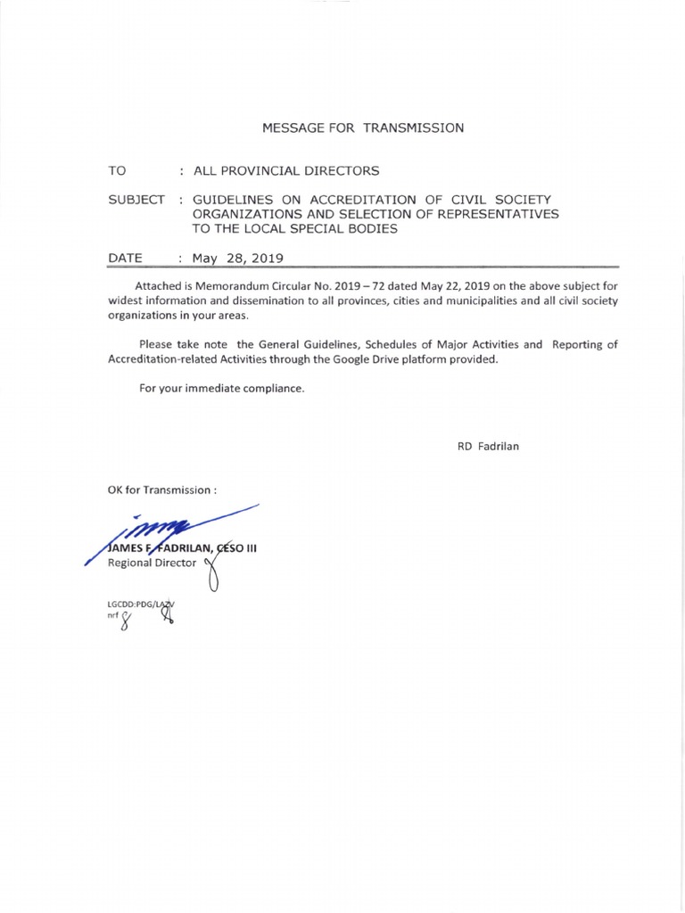 Guidelines for CSO Accreditation 2019-72 | PDF | Nonprofit Organization ...