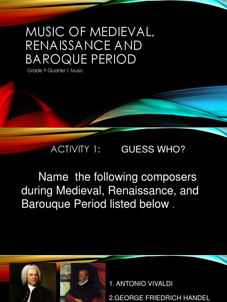 Music of Grade 9 Quarter 1 | PDF | Baroque Music | Johann Sebastian Bach