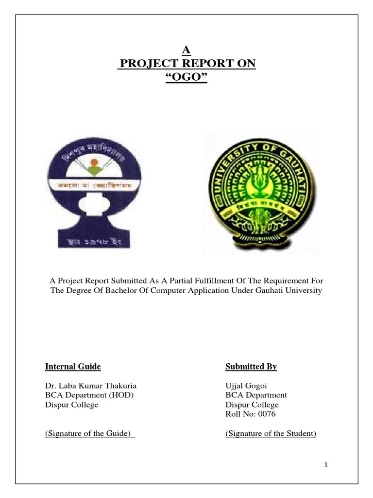 A Project Report On "OGO": Internal Guide Submitted by | PDF | Web Page ...