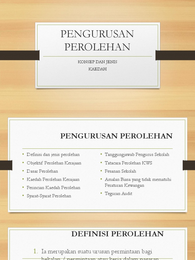 7 Pengurusan Perolehan | PDF