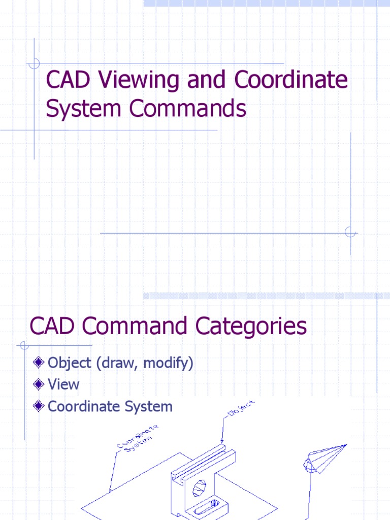 CAD Viewing and Coordinate System Commands | PDF | Computers ...