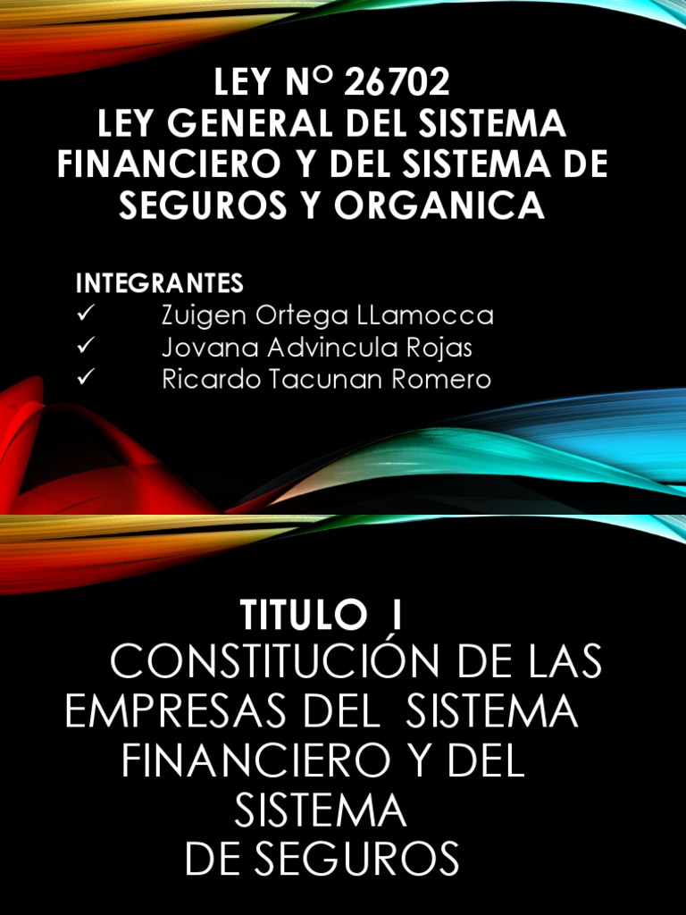Ley 26702 | PDF | Bancos | Seguro