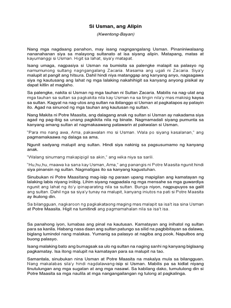 Si Usman, Ang Alipin | PDF