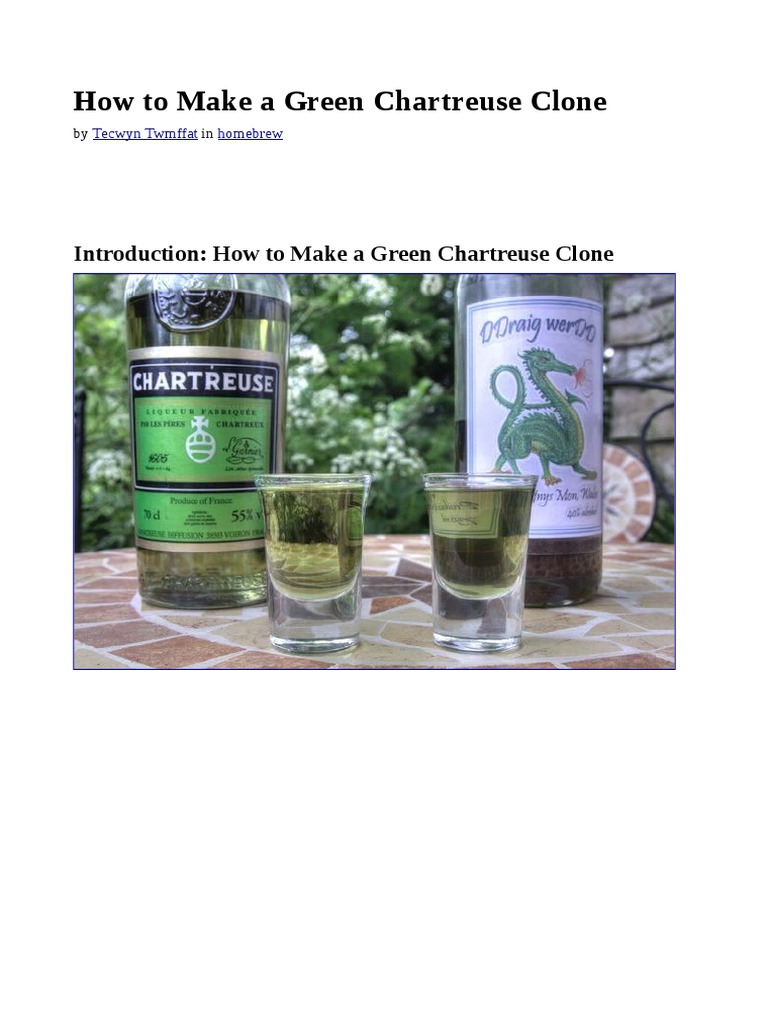 Decoding the Mystery: An Accurate Homemade Recipe for Green Chartreuse ...