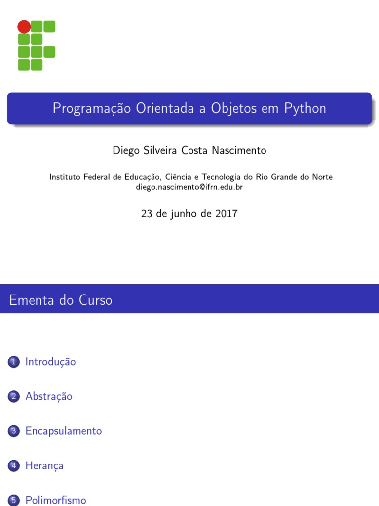 Programação Orientada A Objetos Com Python Pdf Programação Orientada A Objetos Classe
