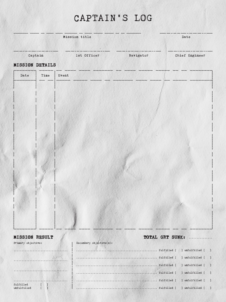 Captain's Log Mission Details | PDF