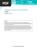 Npsa Role Based Protective Security Risk Assessment Guidance | PDF ...