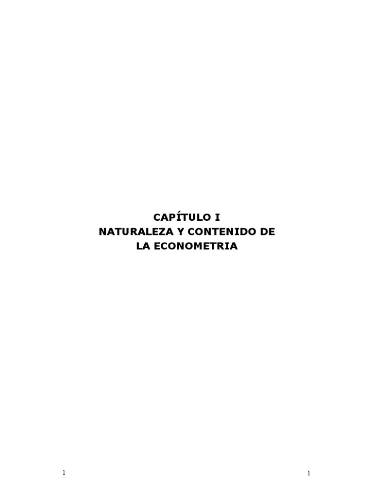 Naturaleza y Contenido de La Econometria - Garcia Mata PDF | PDF | Econometría | Estadísticas
