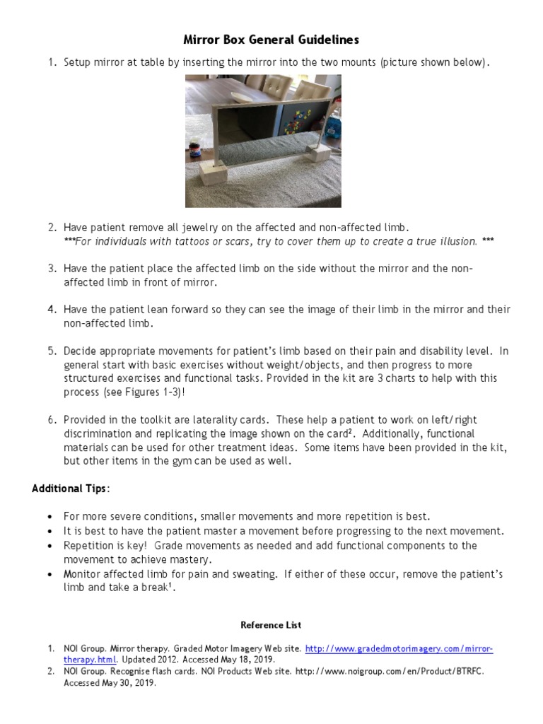 Mirror Box Instructions | PDF | Wellness