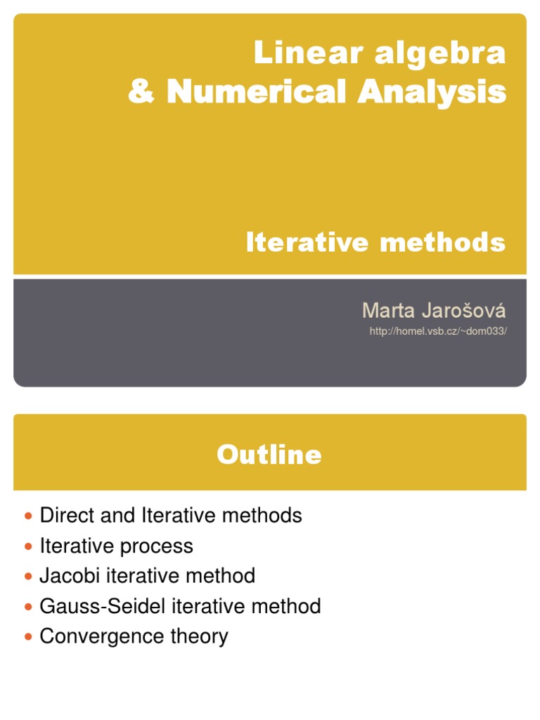 03 Iterative Methods PDF | PDF | Matrix (Mathematics) | Mathematics Of Computing