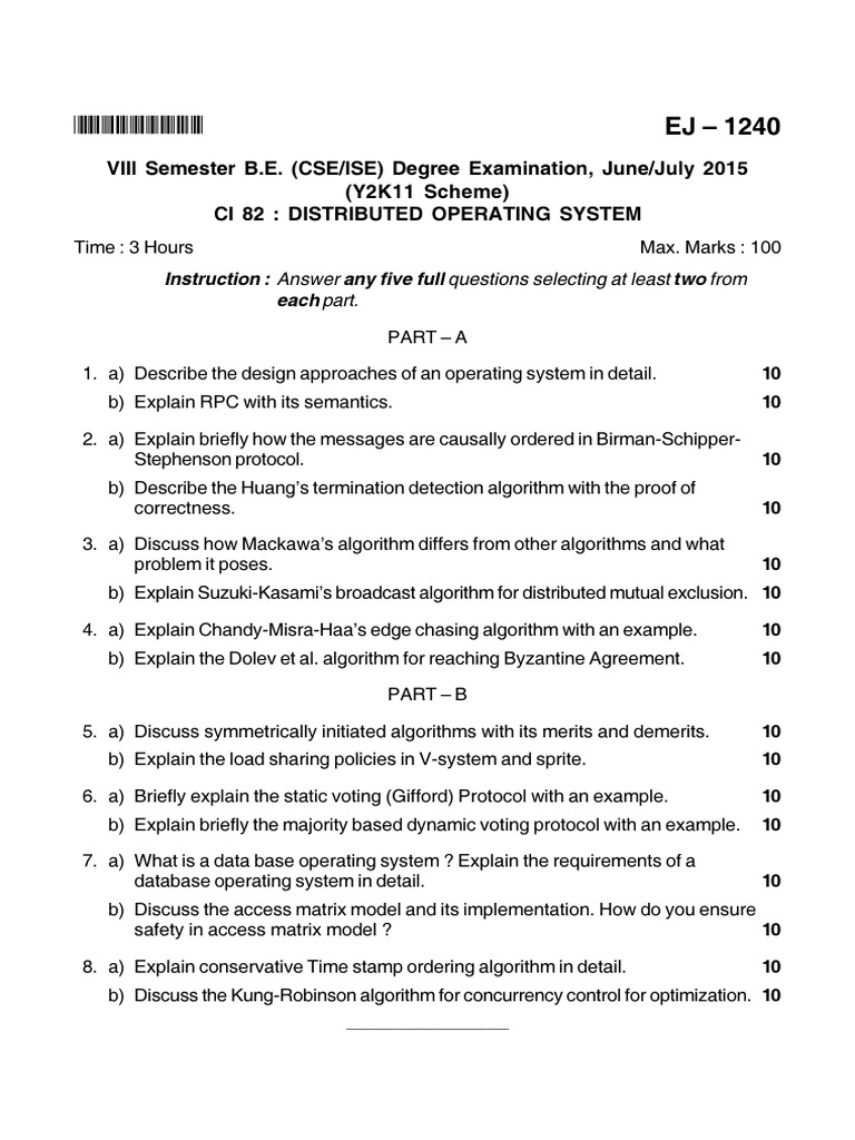 Distributed Operating System 1 | PDF